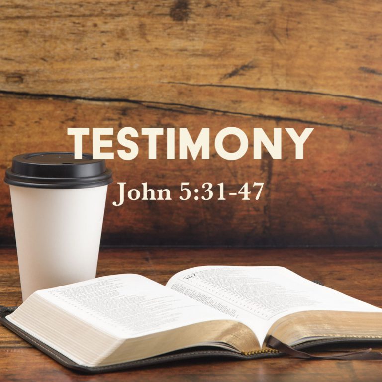 John 5:31-47: Testimony – God Centered Life