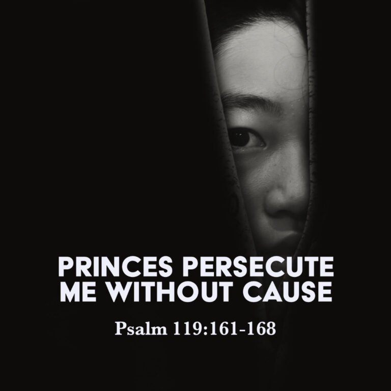 Psalm 119:161-168: Princes Persecute Me Without Cause – God Centered Life