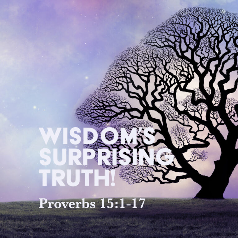 Proverbs 15:1-17: Wisdom’s Surprising Truth! – God Centered Life