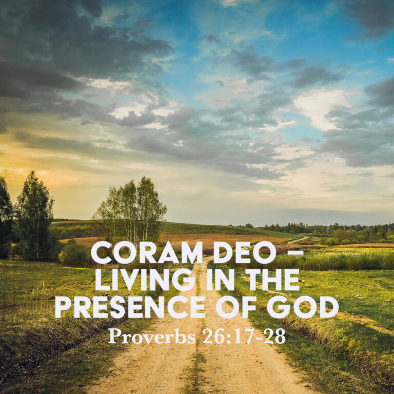 Proverbs 26:17-28: Coram Deo–Living in the Presence of God – God ...